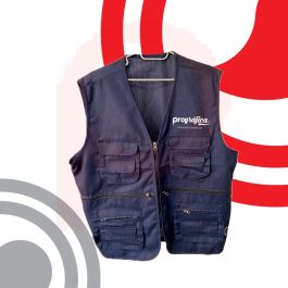 COLETE MULTIBOLSO AZUL FRENTE E VERSO